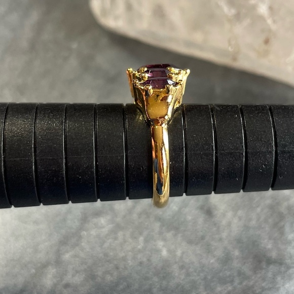 Avon | Jewelry | Vintage Avon Purple Gem Gold Ring | Poshmark